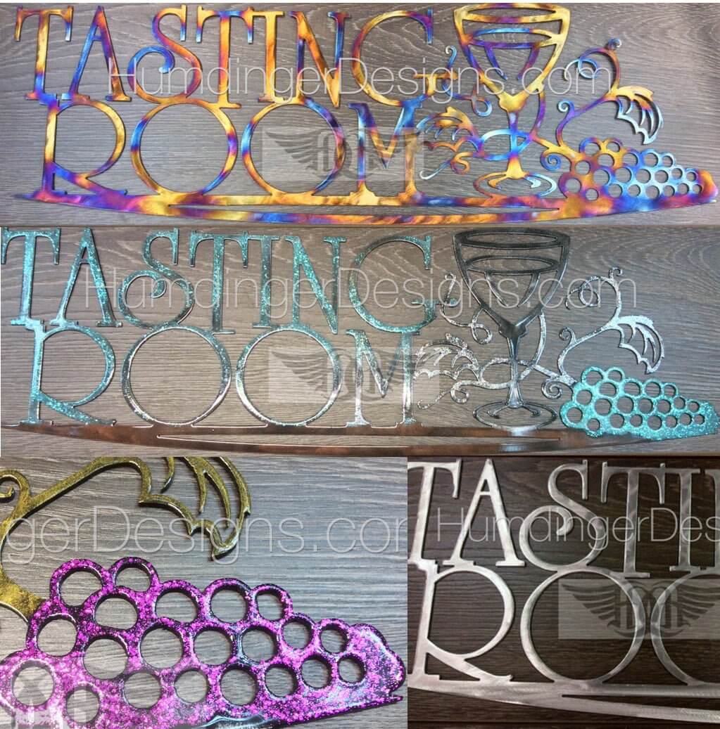 Wine Inspired Metal Wall Art and Tasting Room Signs