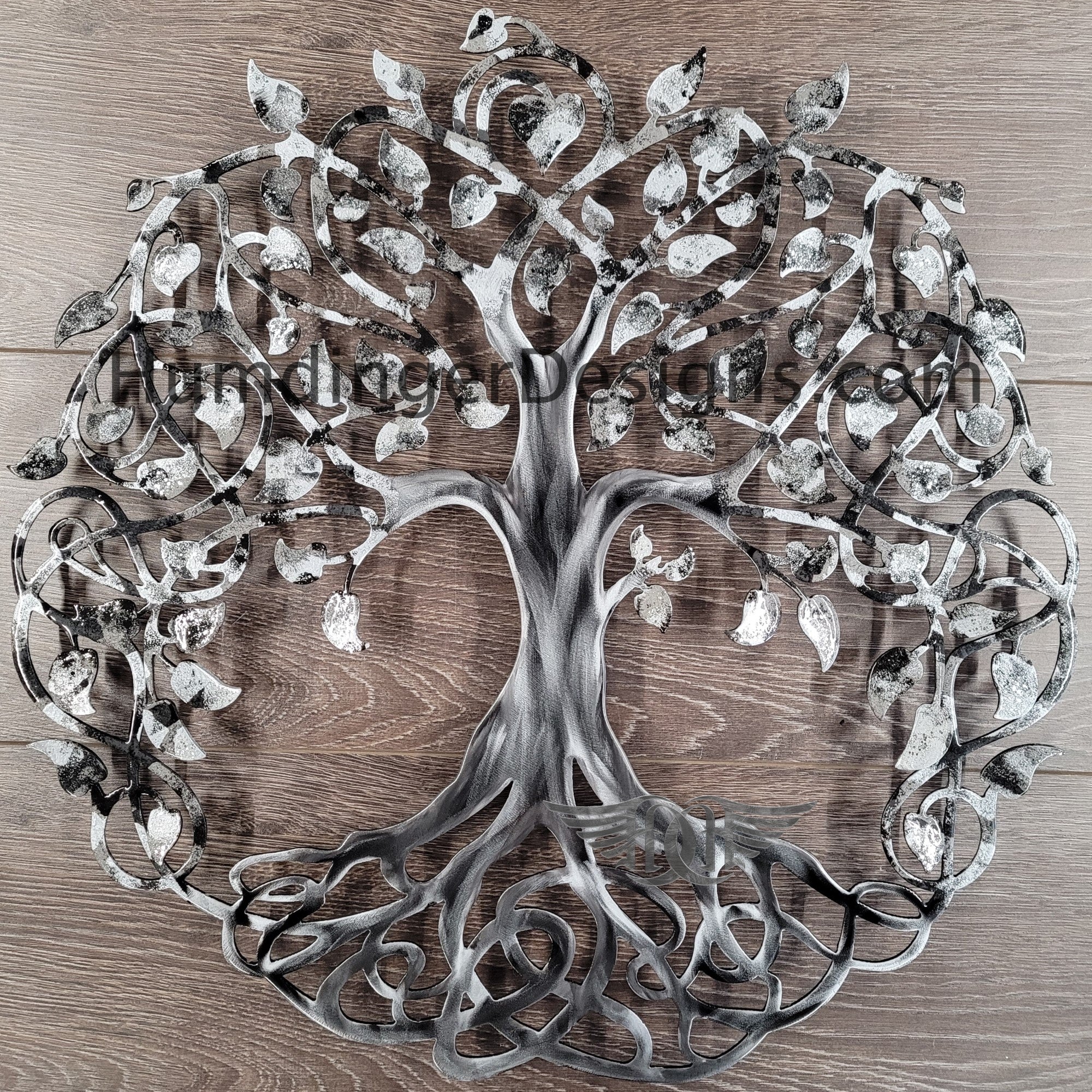 Infinity Tree (Shades of Gray) Metal Tree of Life Wall Art