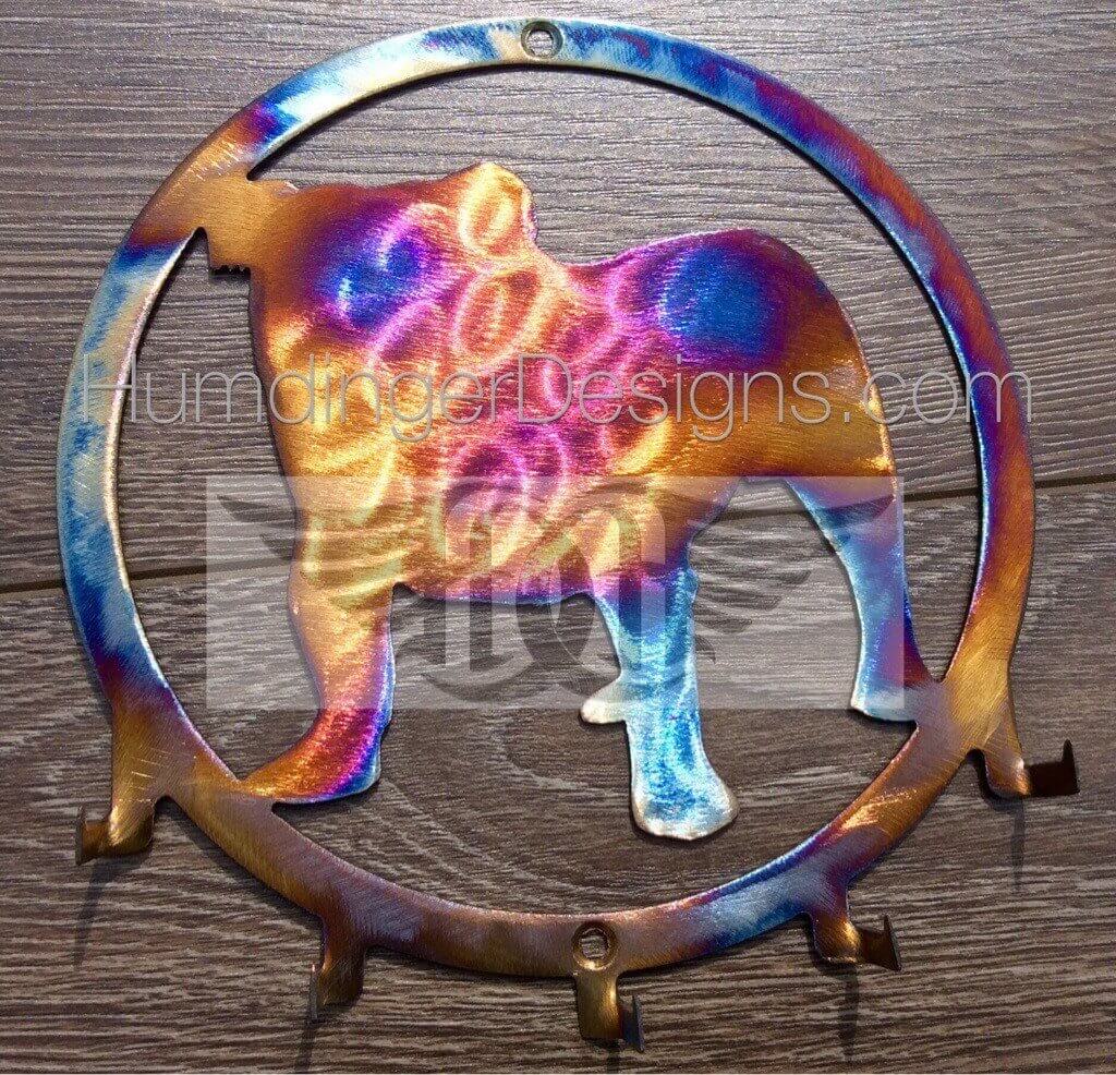 English Bulldog Key Holder stainless or Cold Rolled Steel