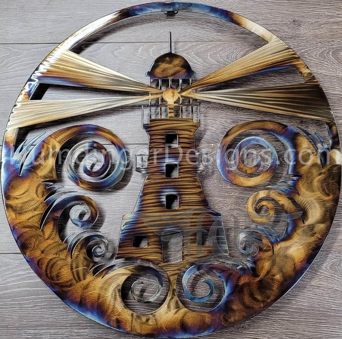 Lighthouse Metal Wall Art - Ocean And Beach House Decor