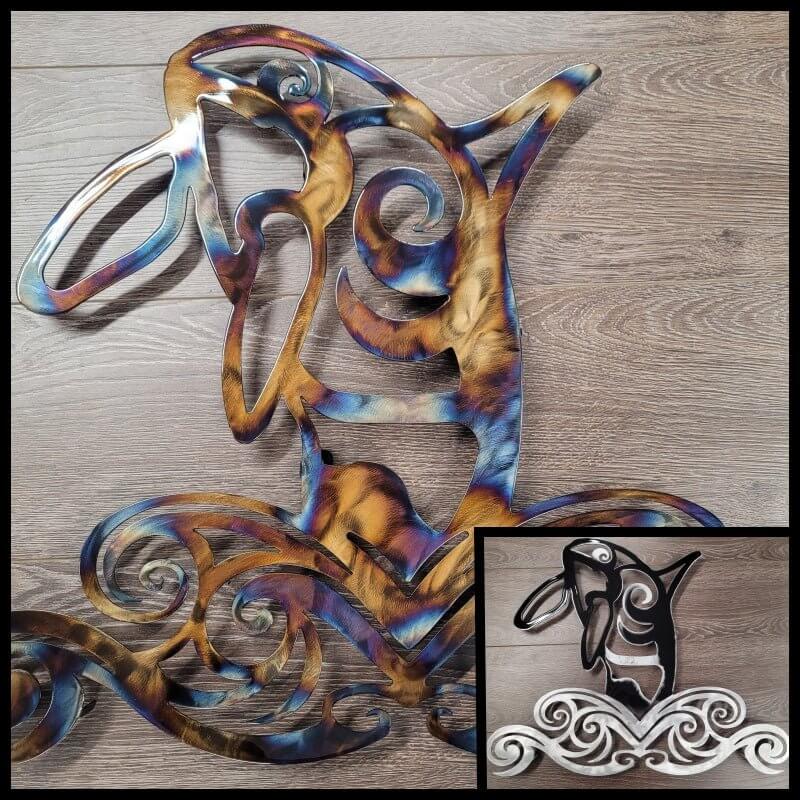 Metal Orca - Killer Whale Wall Art - Handmade In Canada