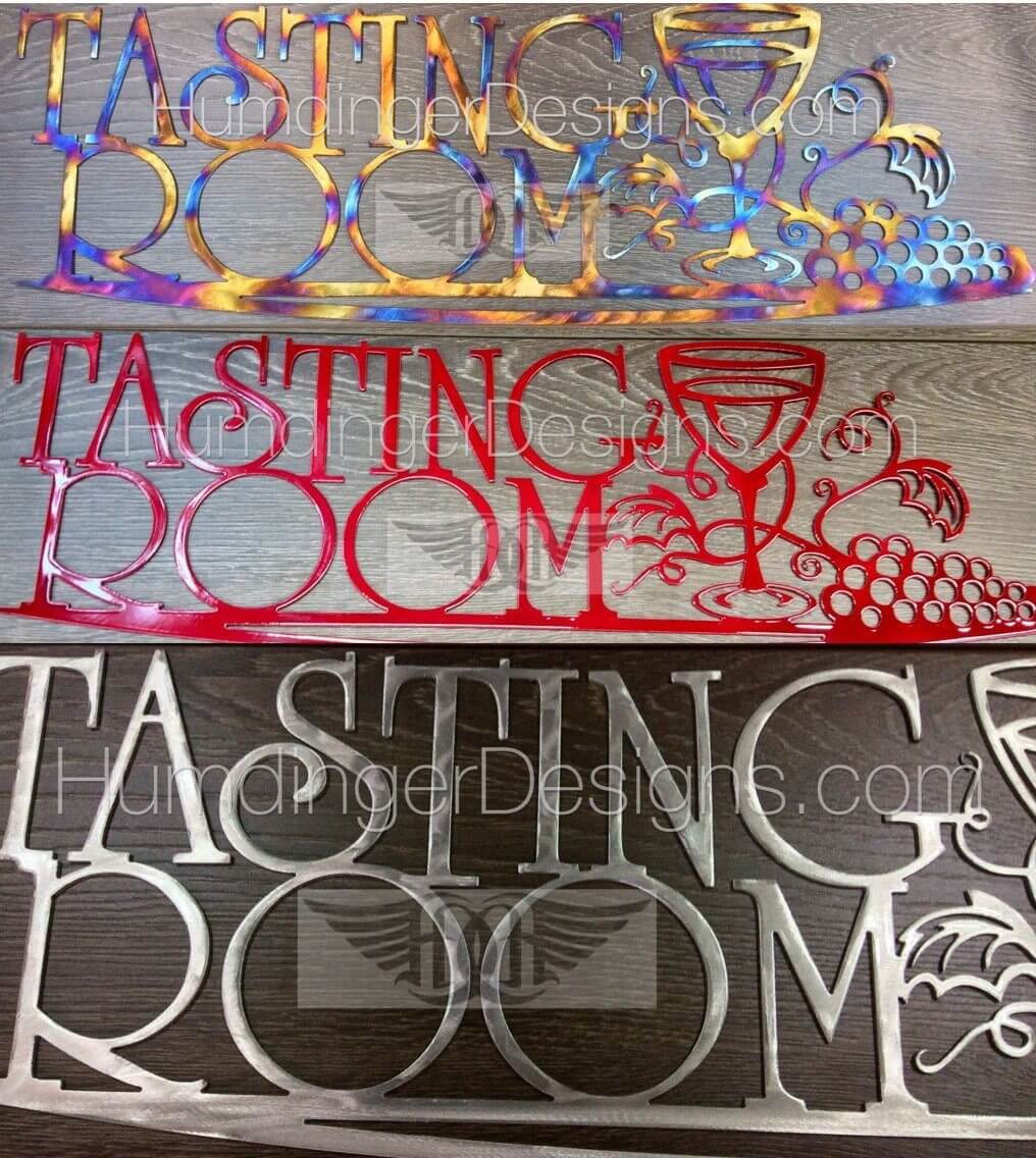 Metal Wall Art Tasting Room Sign- Wine Room Decor