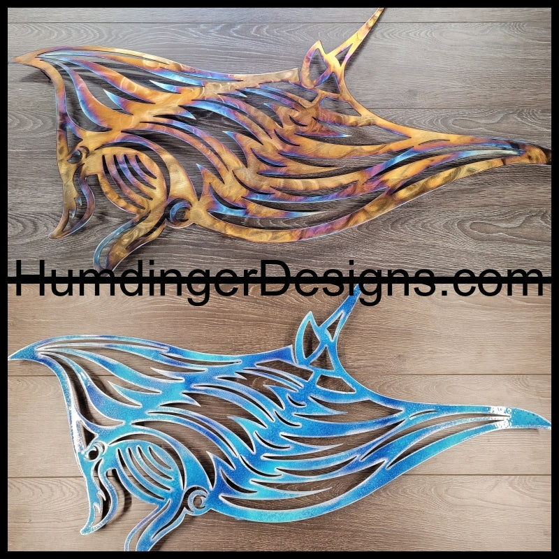 Manta Ray - Metal Wall Art - Unique Flowing Dynamic